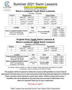 Swimming Lessons – Clayton County Parks