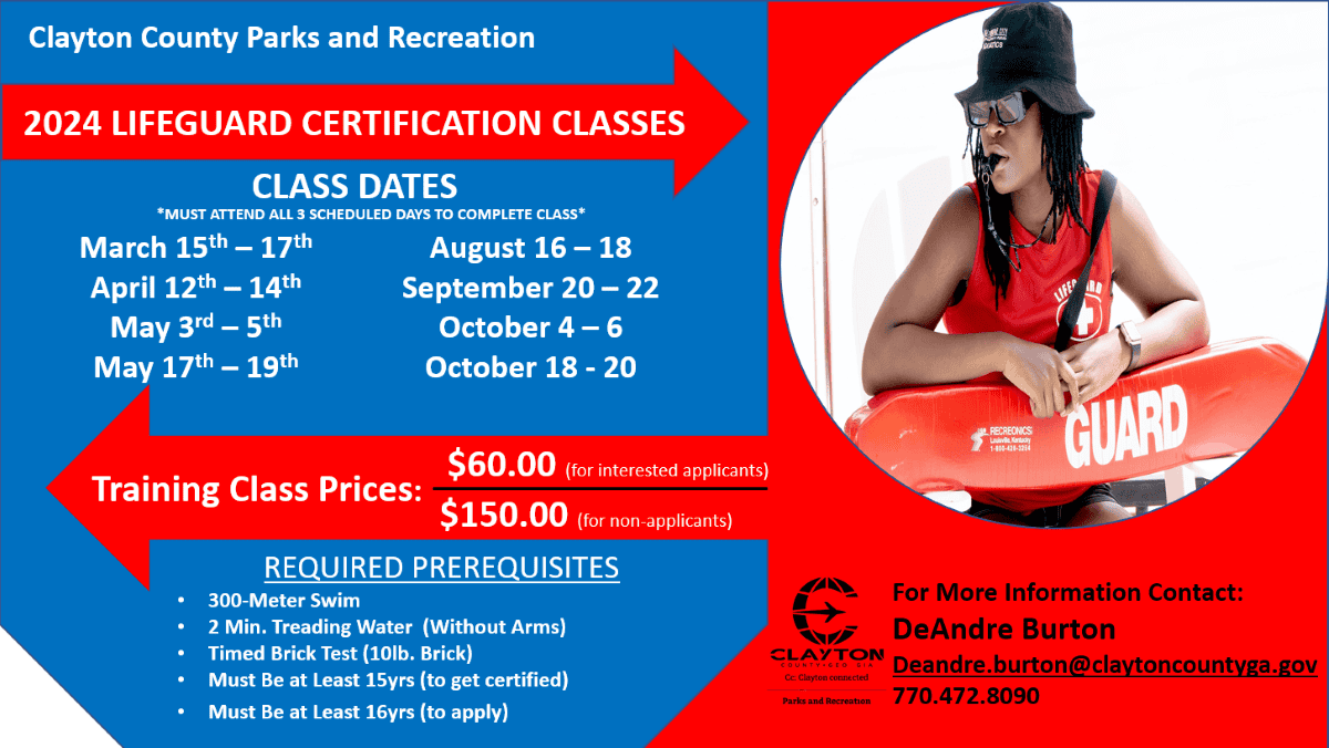 Lifeguard Info – Clayton County Parks