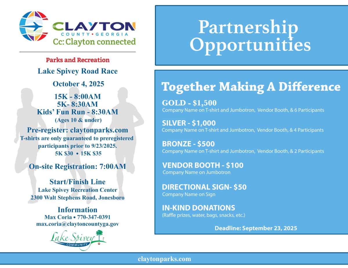 16th Annual Lake Spivey Road Race – Clayton County Parks